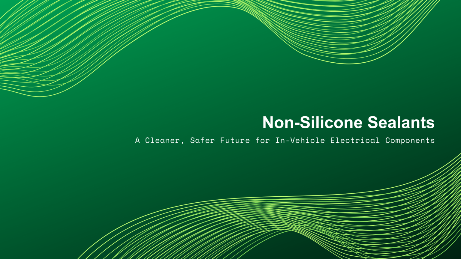Non-Silicone Sealants Eco-Friendly for Electric Vehicles
